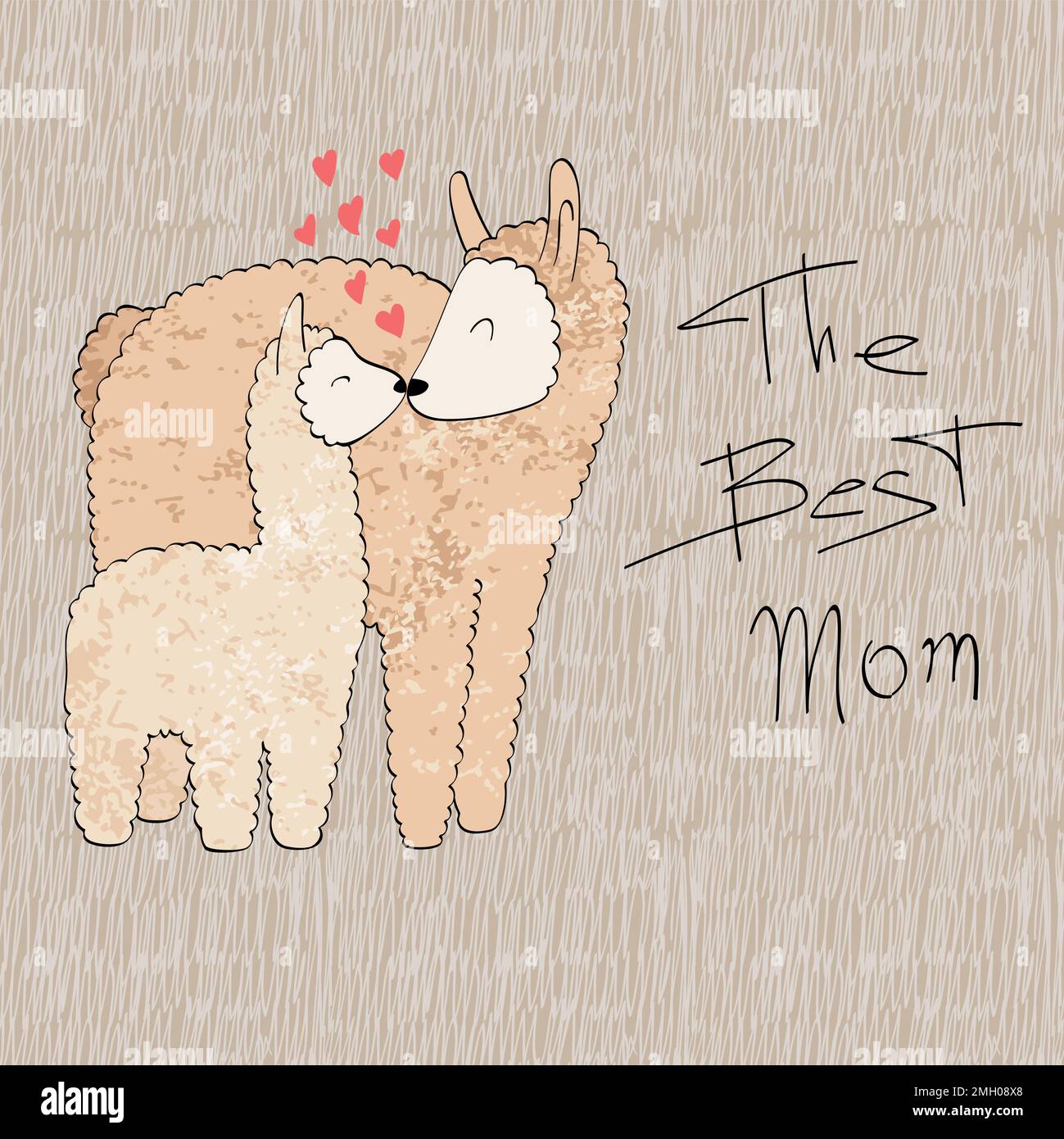 Baby llama mother Stock Vector Images - Alamy