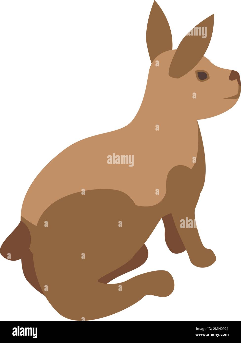 Gold rabbit icon isometric vector. Pet animal. Cute gray Stock Vector ...