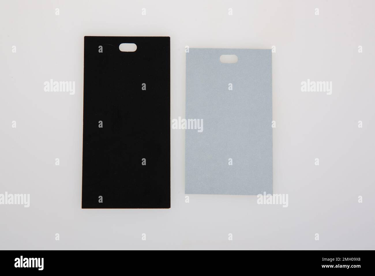 black and grey tag label ready for mockup isolated in gray background ...