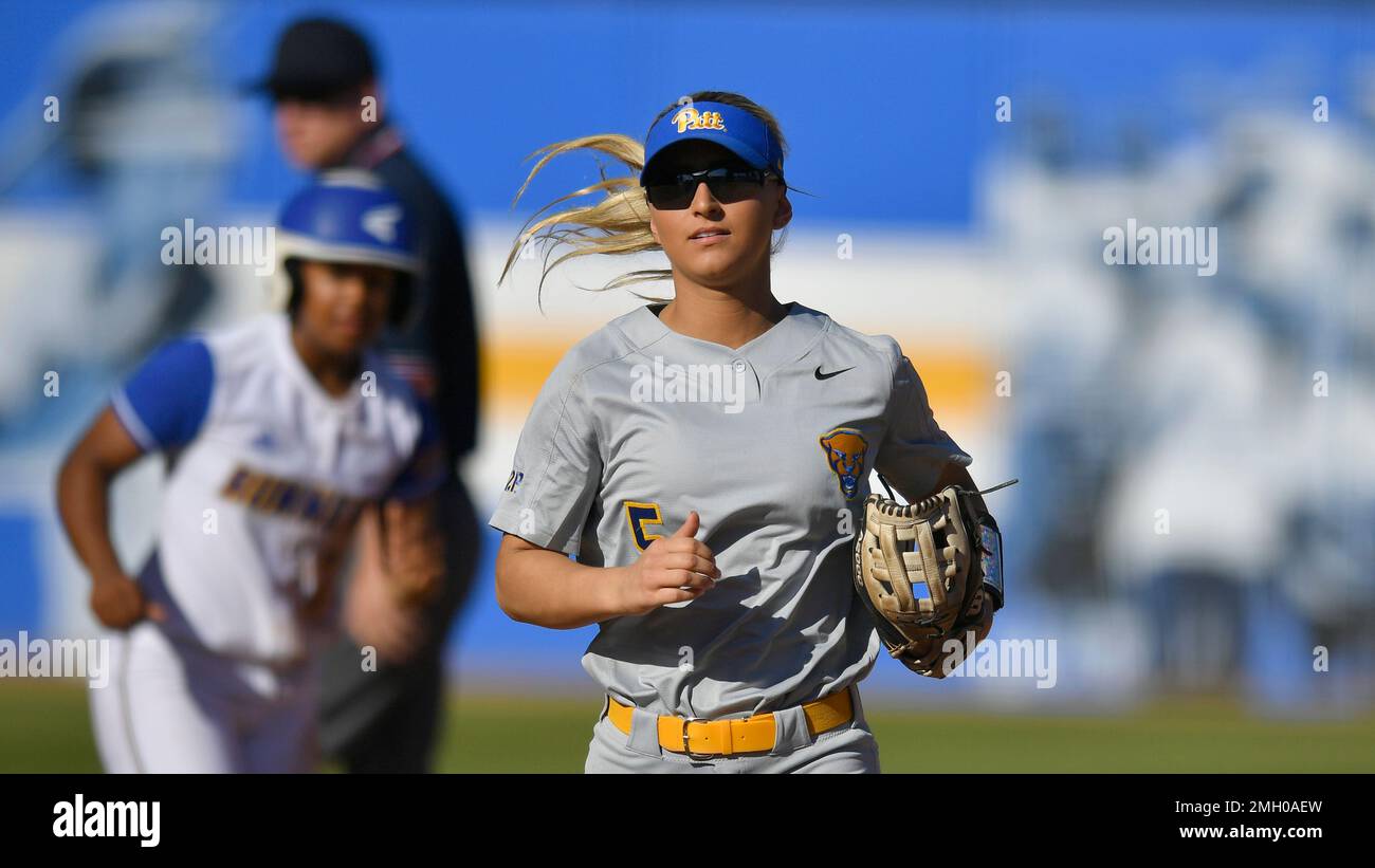 Pittsburgh's Hunter Levesque during an NCAA softball game on Friday ...