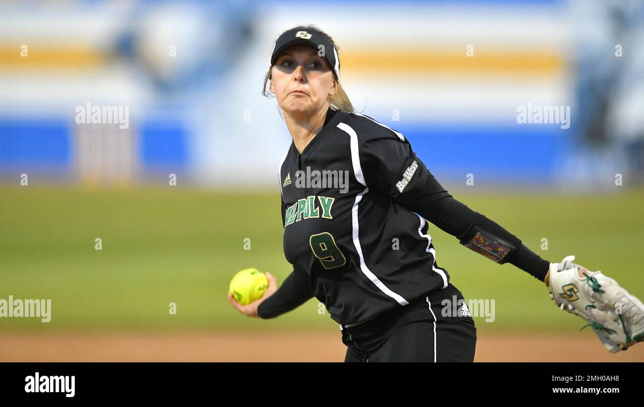 Cal Poly's Steffi Best during an NCAA softball game on Friday, February ...