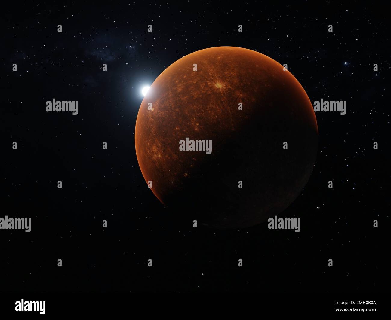 3d render of a blue star rising Stock Photo - Alamy