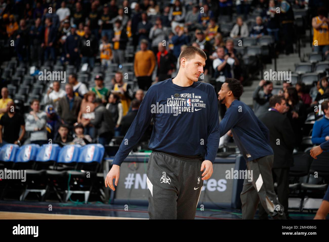 Denver Nuggets center Nikola Jokic (15) in the first half of an NBA ...
