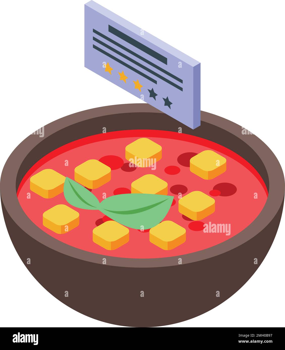 Red soup icon isometric vector. Cooking control. Chef eat Stock Vector ...