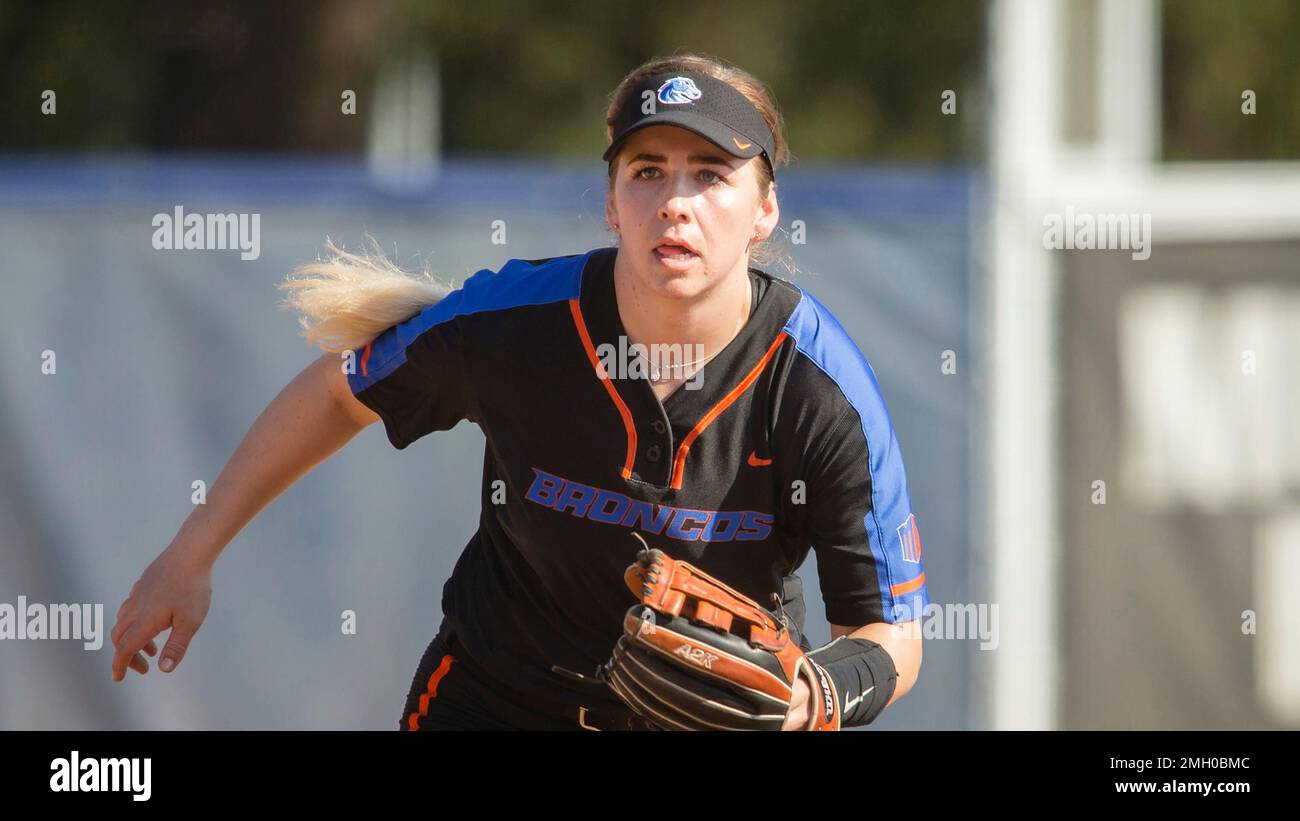 Boise State's Bradie Fillmore during an NCAA softball game on Friday ...