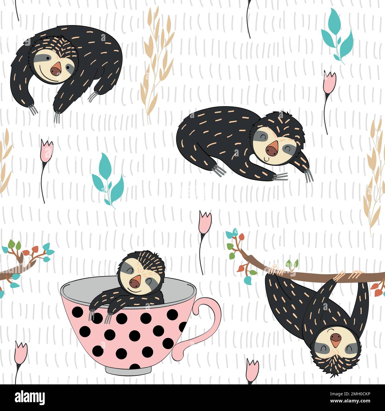 Vector funny sloths Stock Vector Image & Art - Alamy