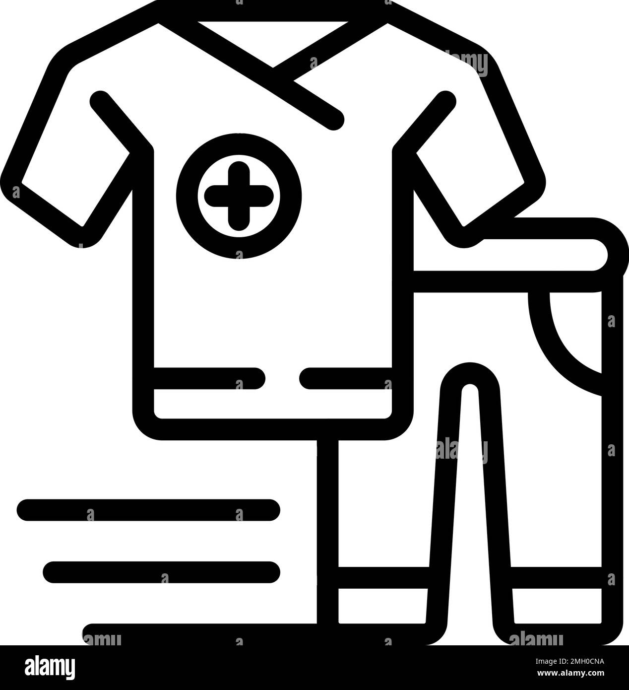 Medical clothes icon outline vector. Emergency room. Patient care Stock ...