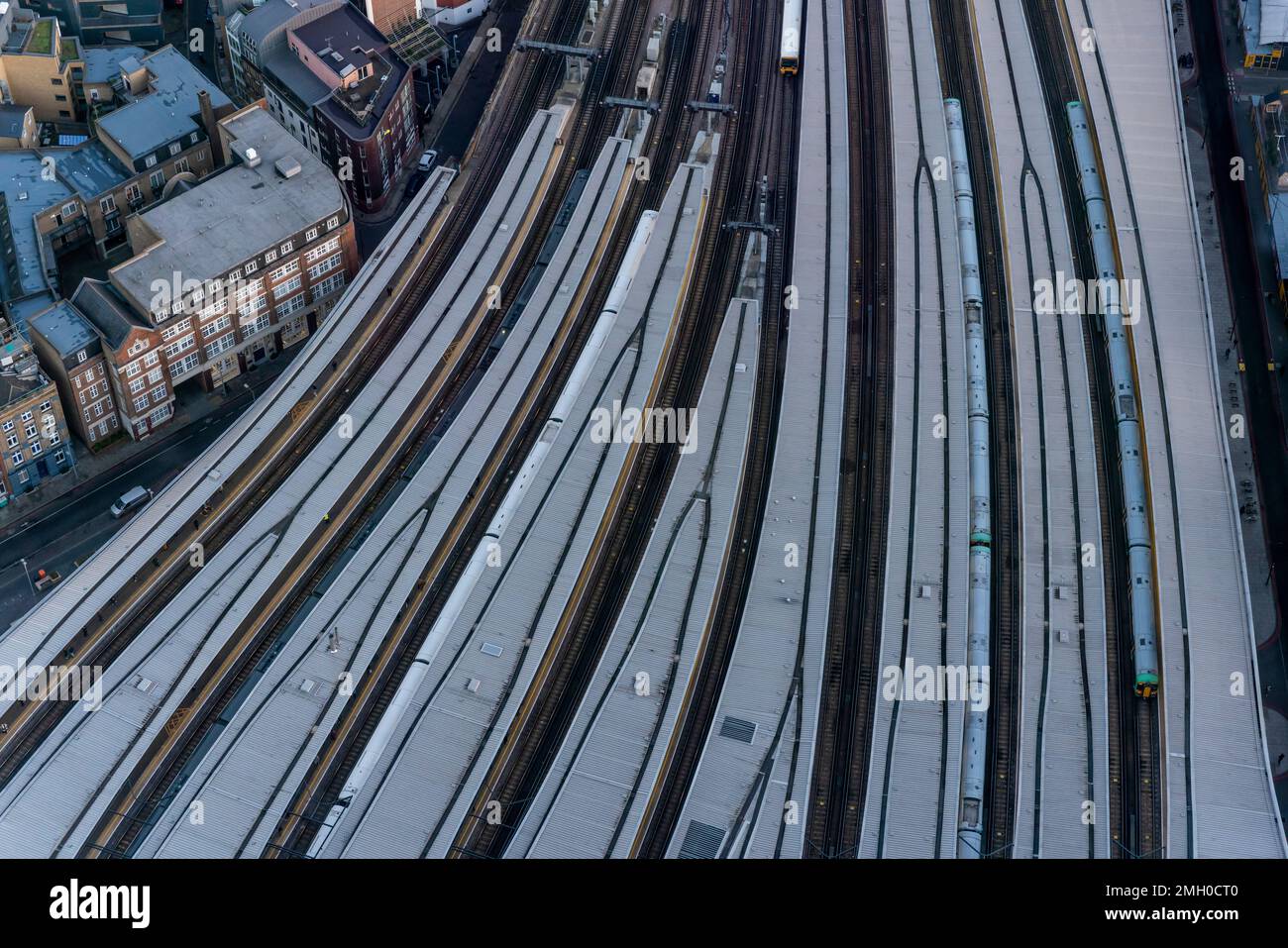 Aerial view train stations hi-res stock photography and images - Alamy
