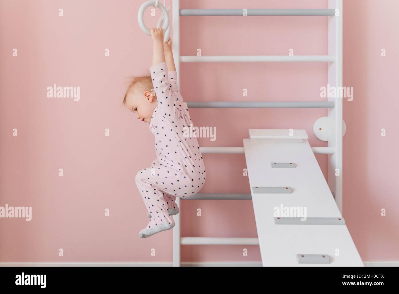 Gymnastics wall bars hi-res stock photography and images - Alamy