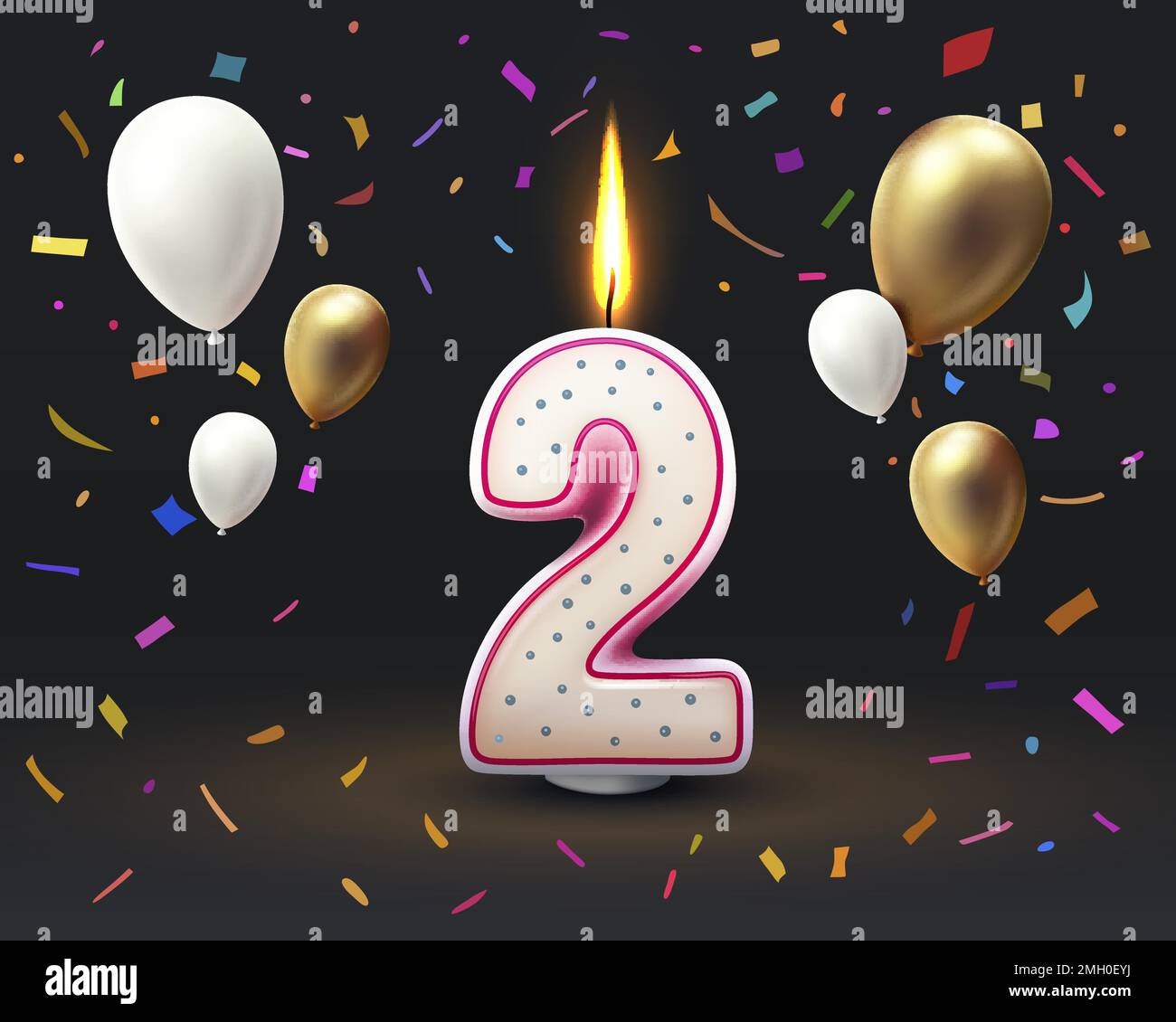 Happy Birthday years anniversary of the person birthday, Candle in the ...