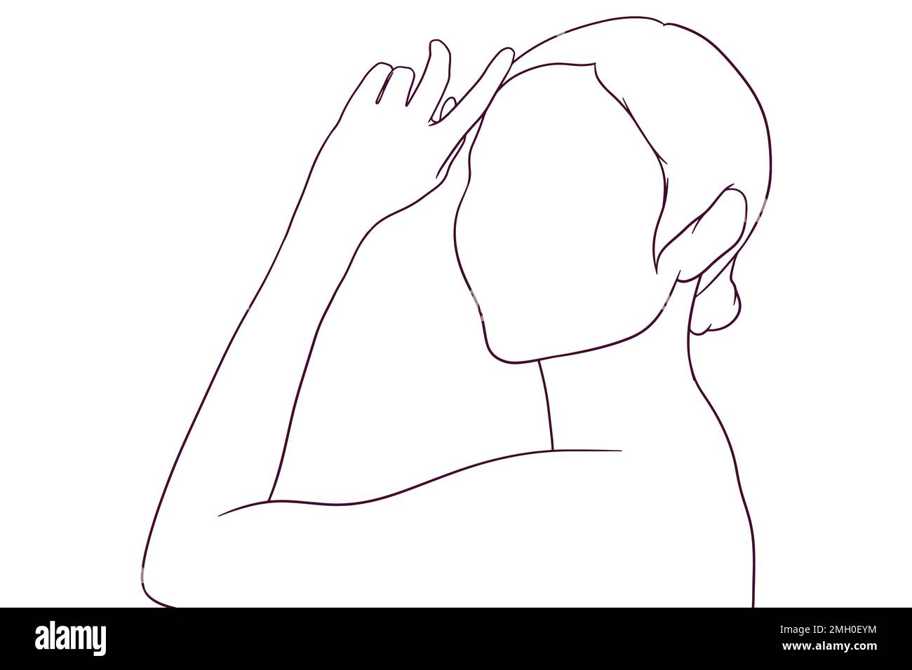 beautiful woman posing hand drawn style vector illustration Stock ... beautiful woman posing hand drawn style vector illustration Stock ...
