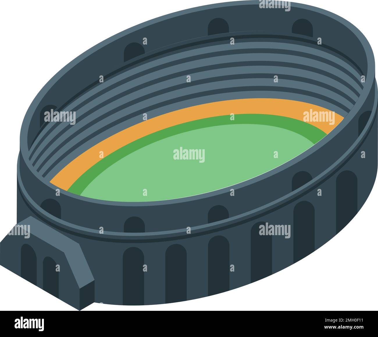 Stage amphitheater icon isometric vector. City travel. Old europe Stock ...