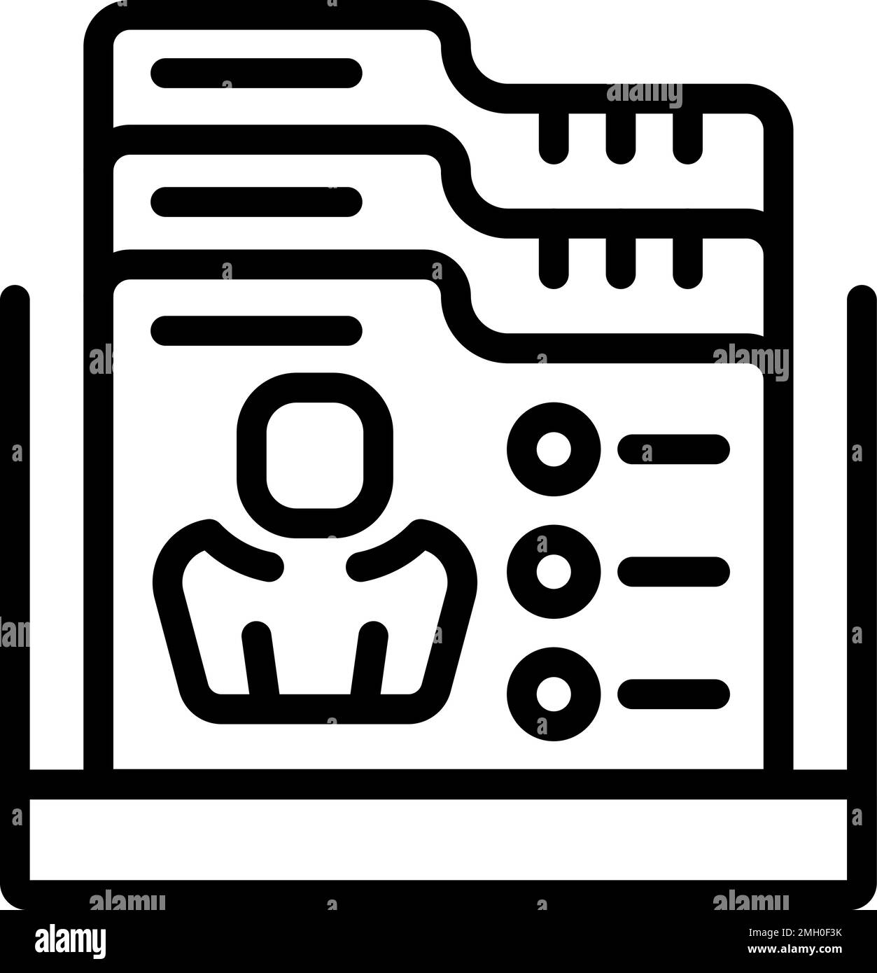 Patient folder icon outline vector. Medical office. Nurse care Stock ...