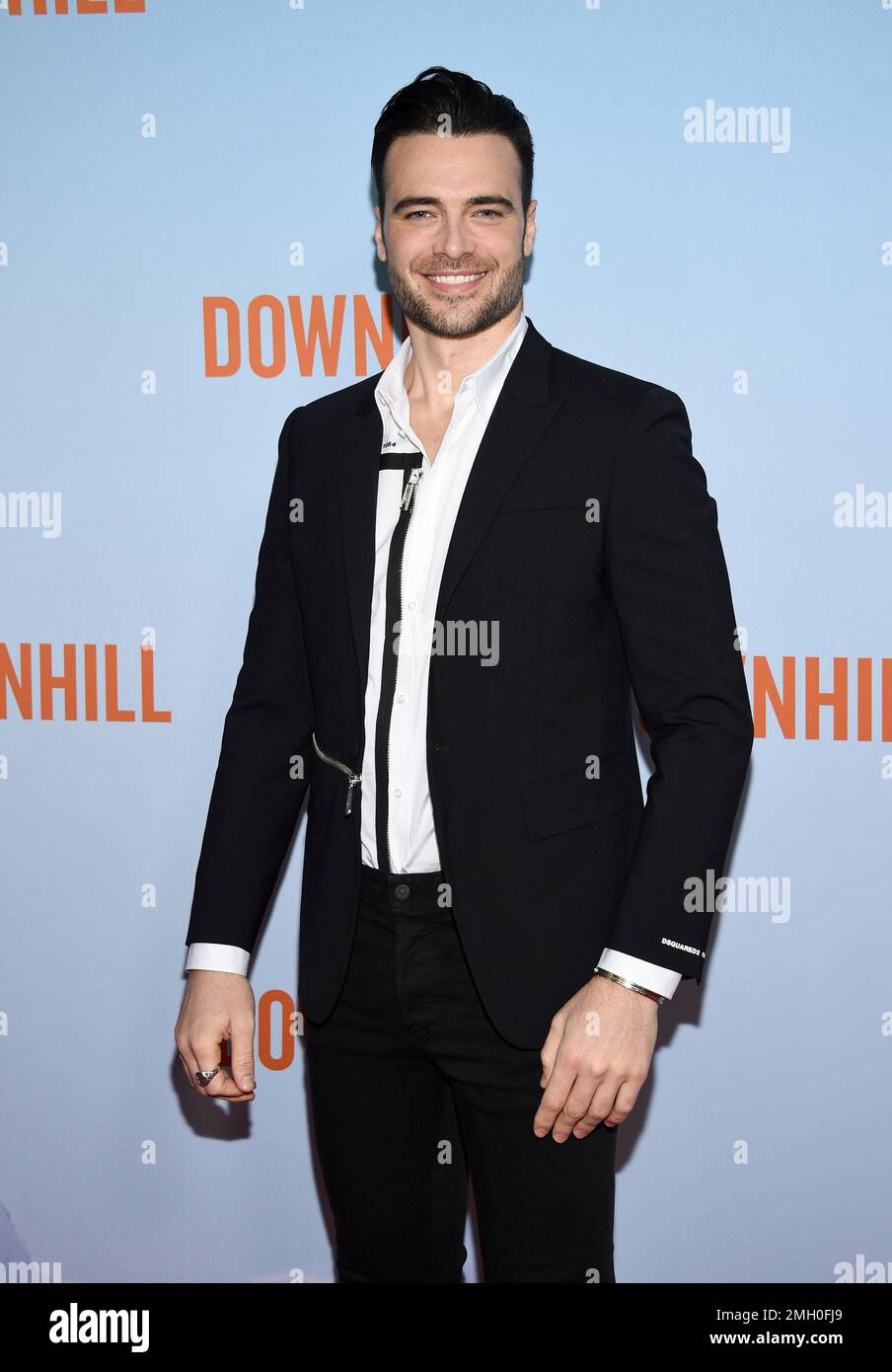 Actor Giulio Berruti attends the premiere of "Downhill" at the SVA ...