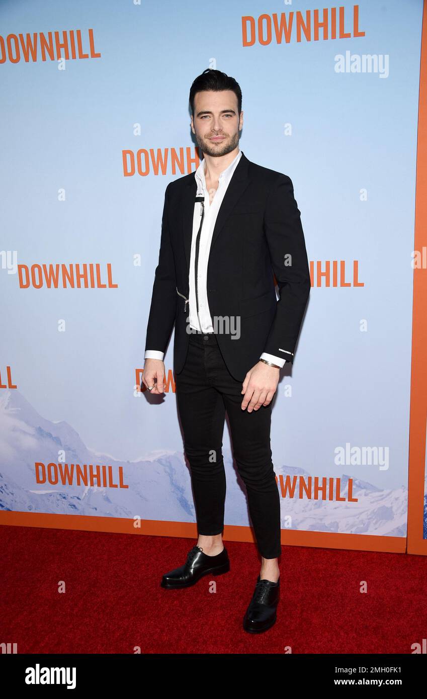 Actor Giulio Berruti attends the premiere of "Downhill" at the SVA ...