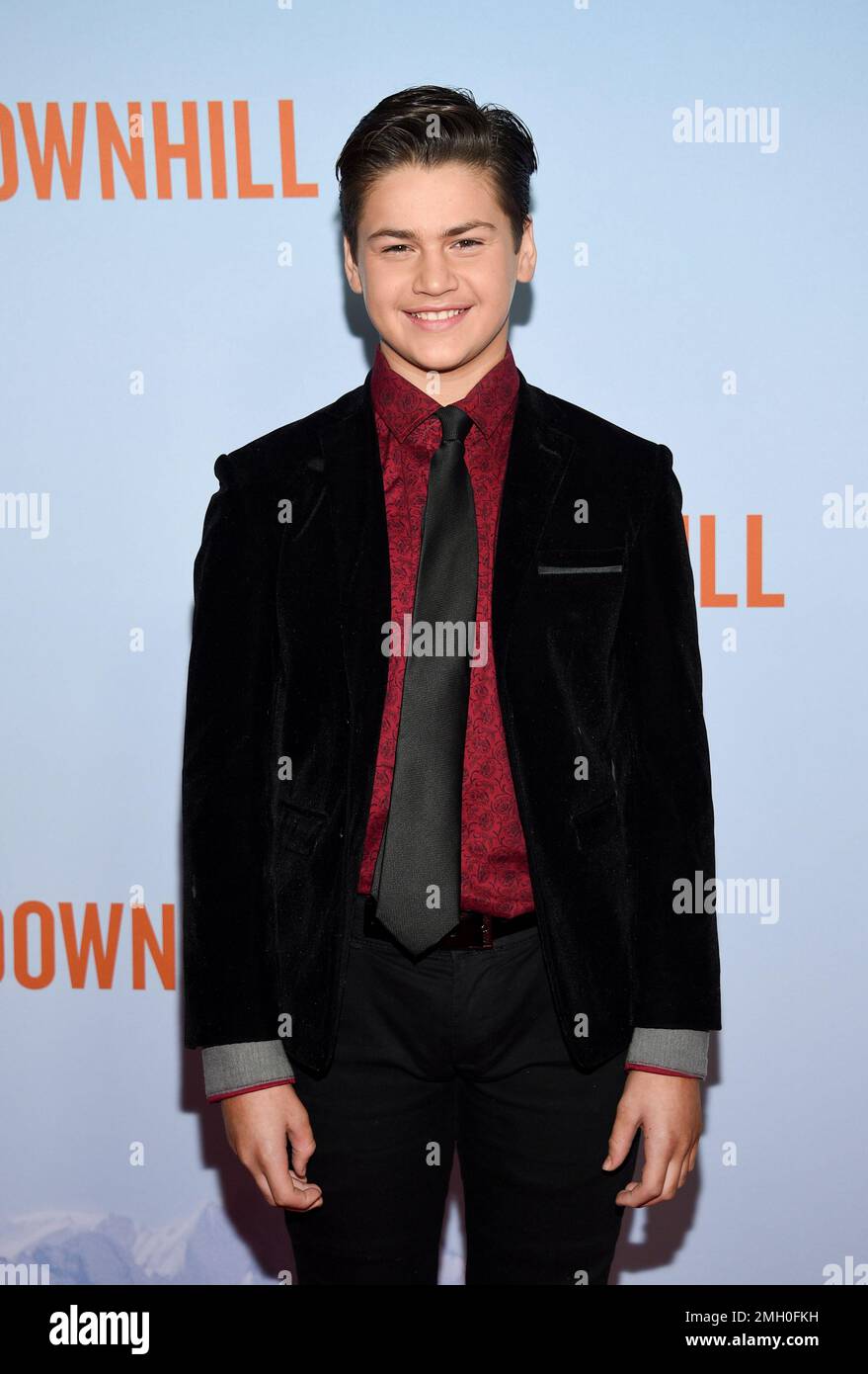 Actor Ammon Jacob Ford attends the premiere of "Downhill" at the SVA ...
