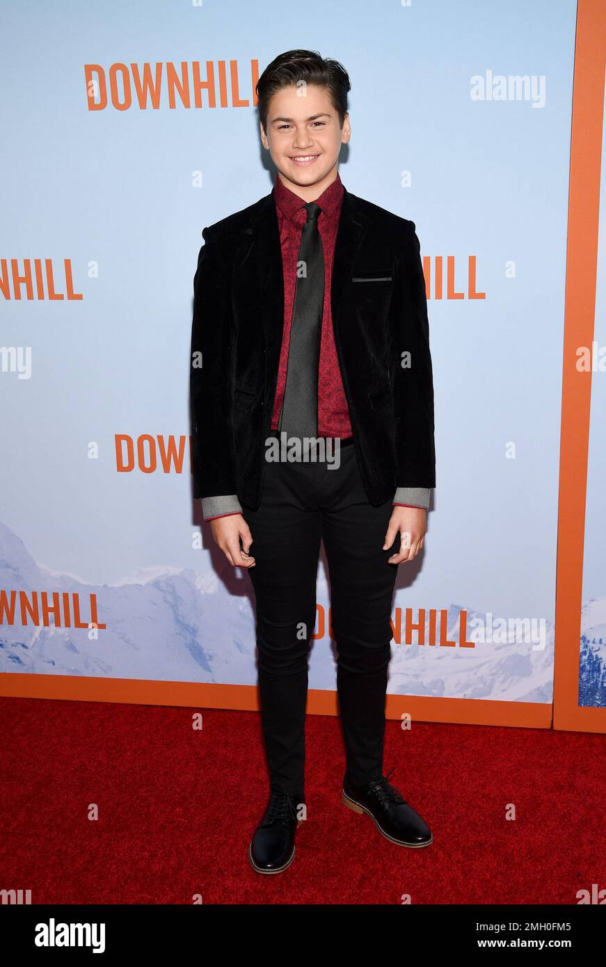 Actor Ammon Jacob Ford attends the premiere of "Downhill" at the SVA ...