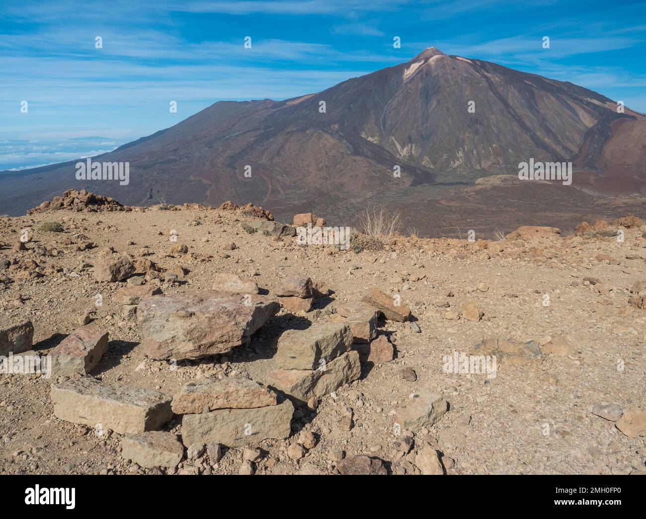 Close up view on colorful volcano pico del teide highest spanish ...