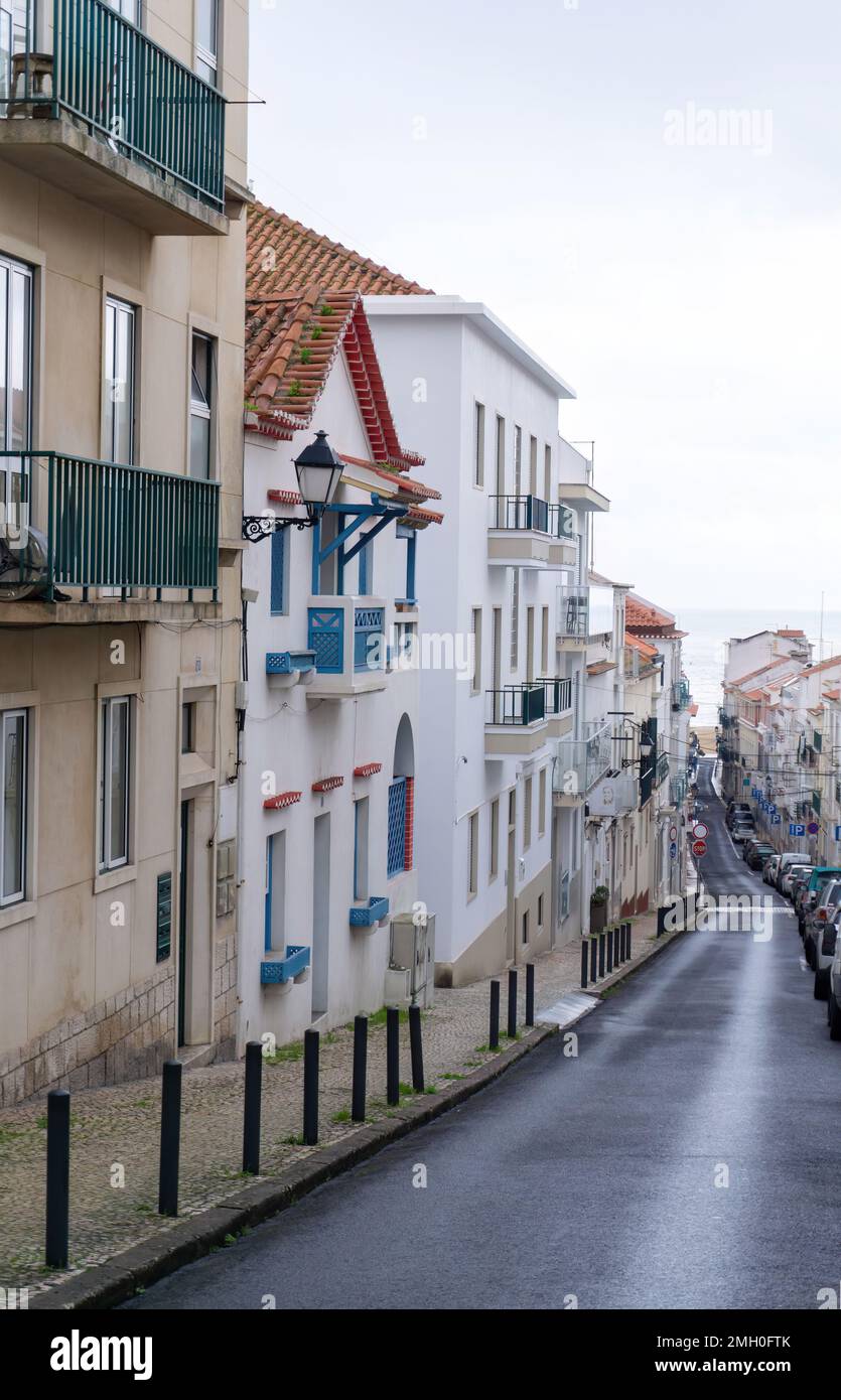 An empty old street in the historic center Stock Photo - Alamy