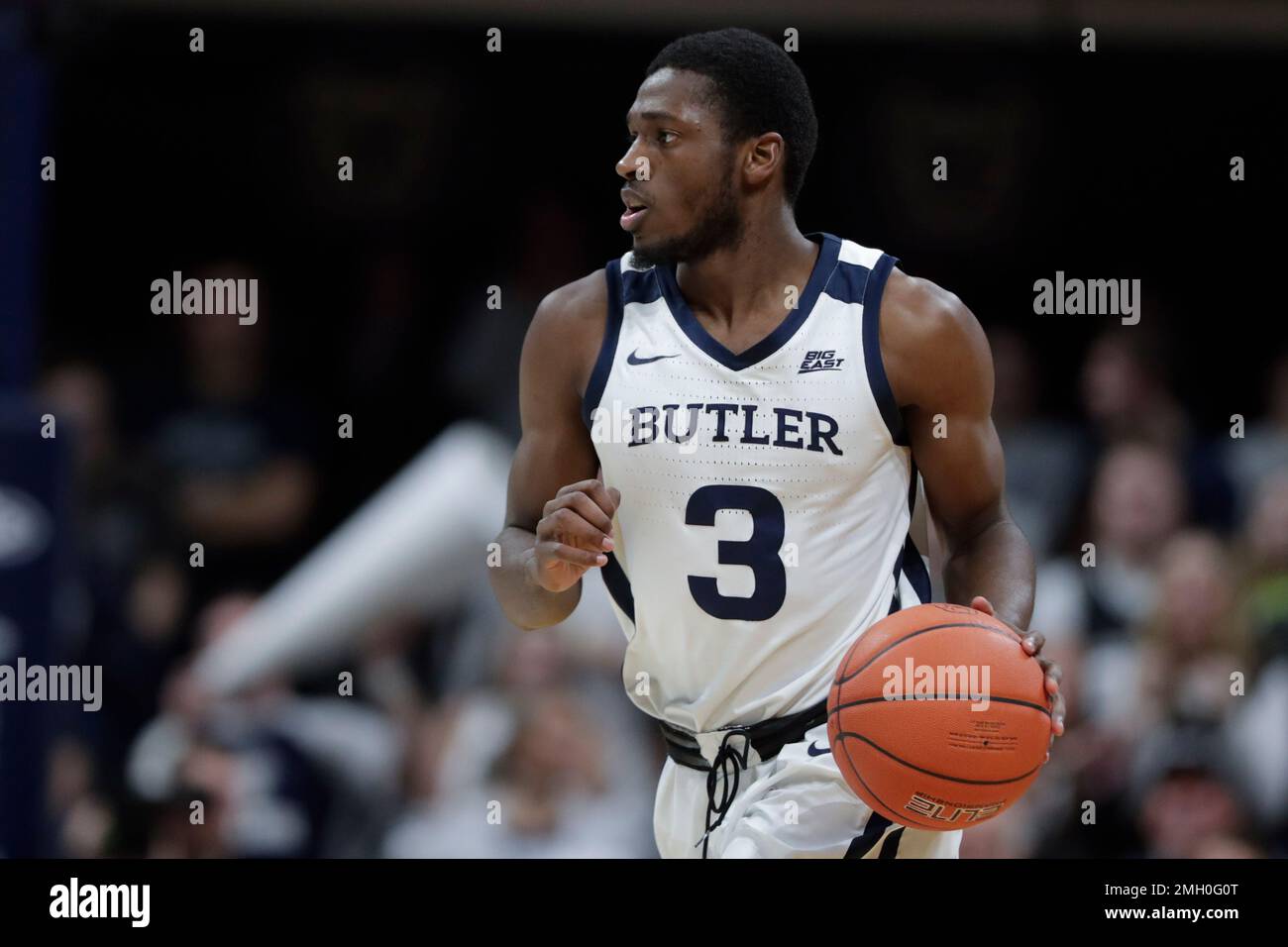 Butler guard Kamar Baldwin (3) plays against Xavier in the first half ...