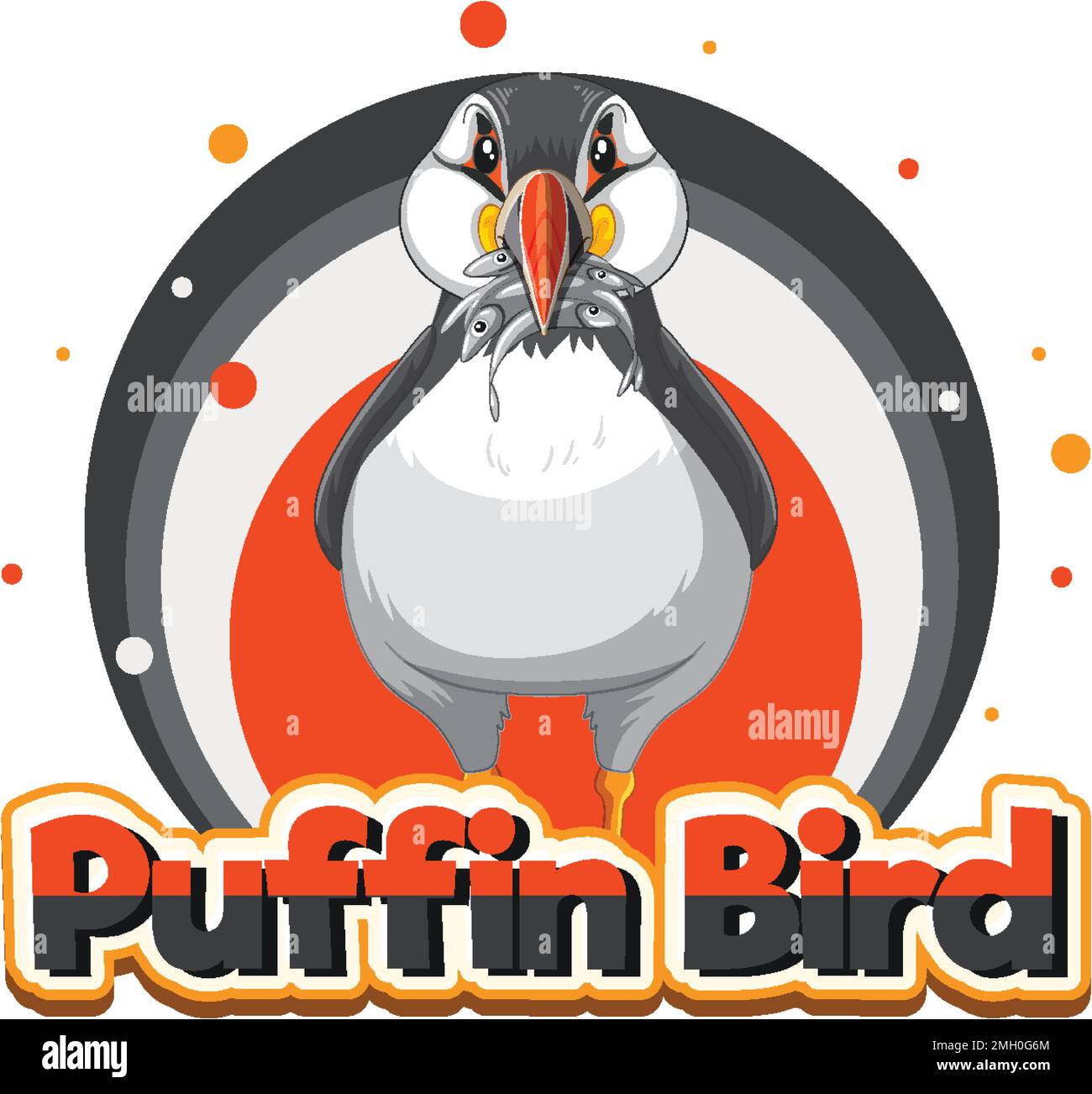 Puffin bird logo with carton character illustration Stock Vector Image ...