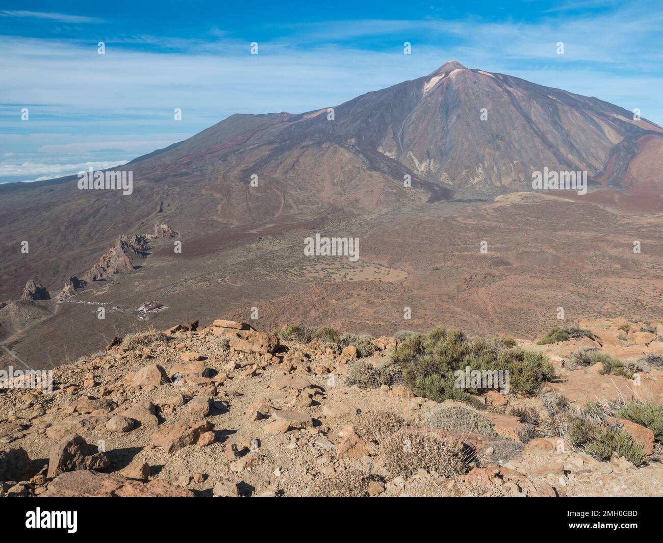 Close up view on colorful volcano pico del teide highest spanish ...
