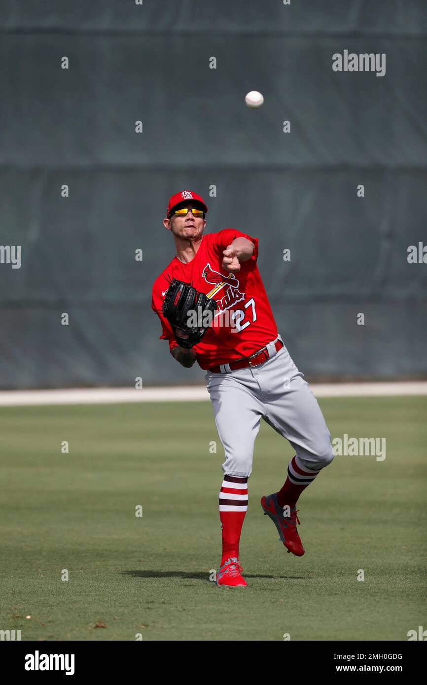 St. Louis Cardinals pitcher Brett Cecil throws during spring training ...