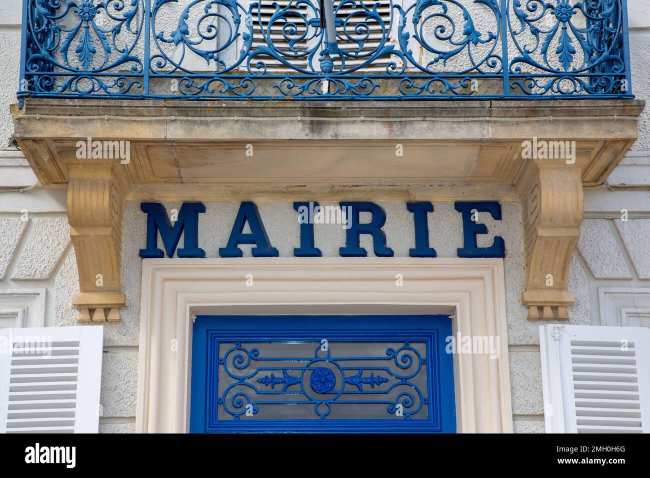 city hall facade with mairie means in french mayor town hall in France ...