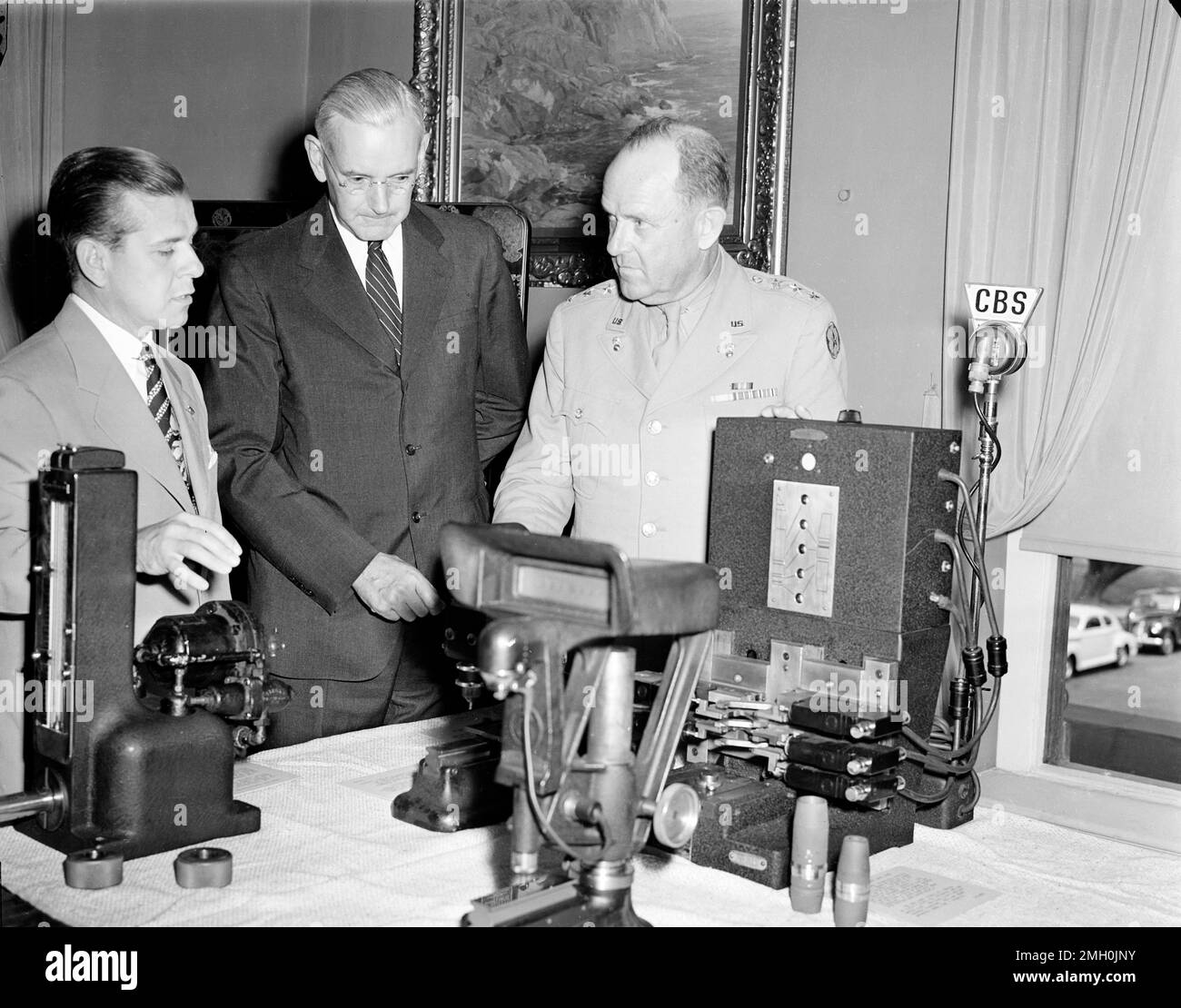 Louis F. Polk, left, president of the Sheffield Corp of Dayton, Ohio ...