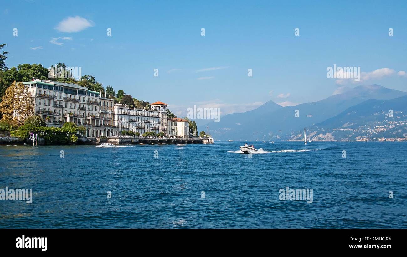 View of coastline of como lake hi-res stock photography and images - Alamy