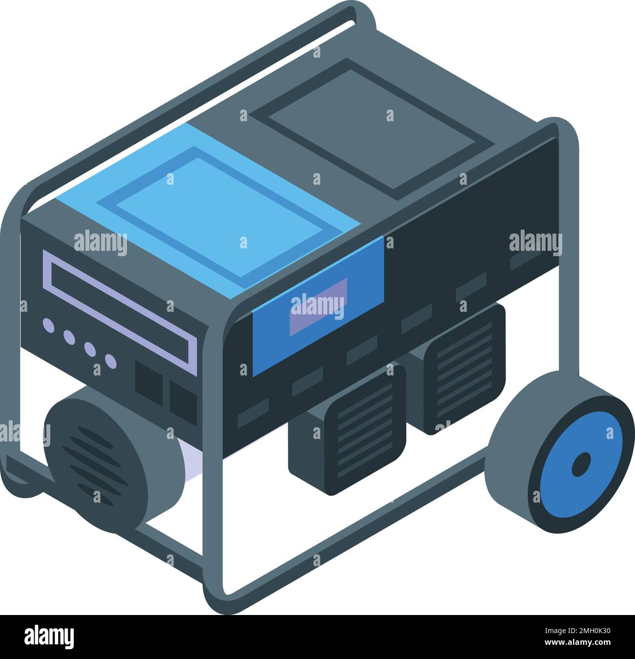 Gasoline generator icon isometric vector. Power energy. Gas engine ...