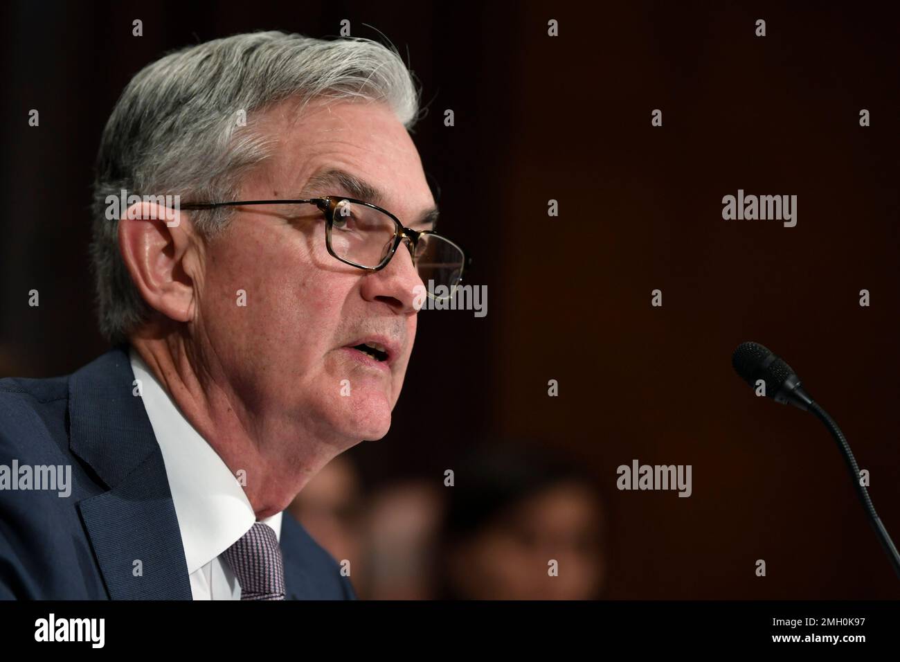 Federal Reserve Chairman Jerome Powell testifies before the Senate ...