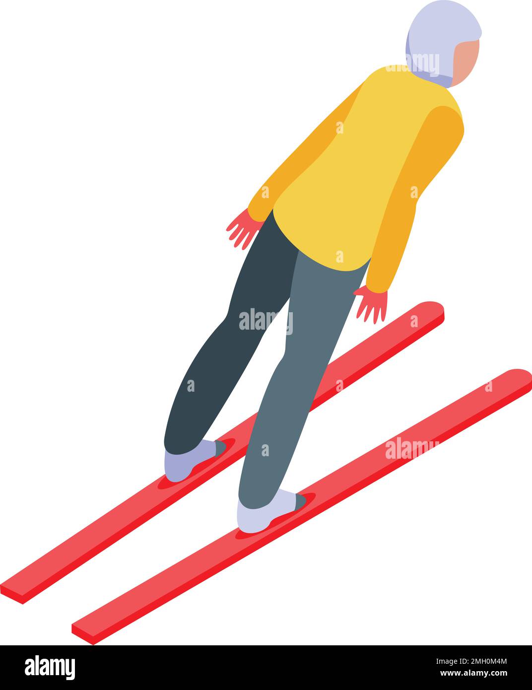 Ramp jump snow ski competition extreme Stock Vector Images - Alamy
