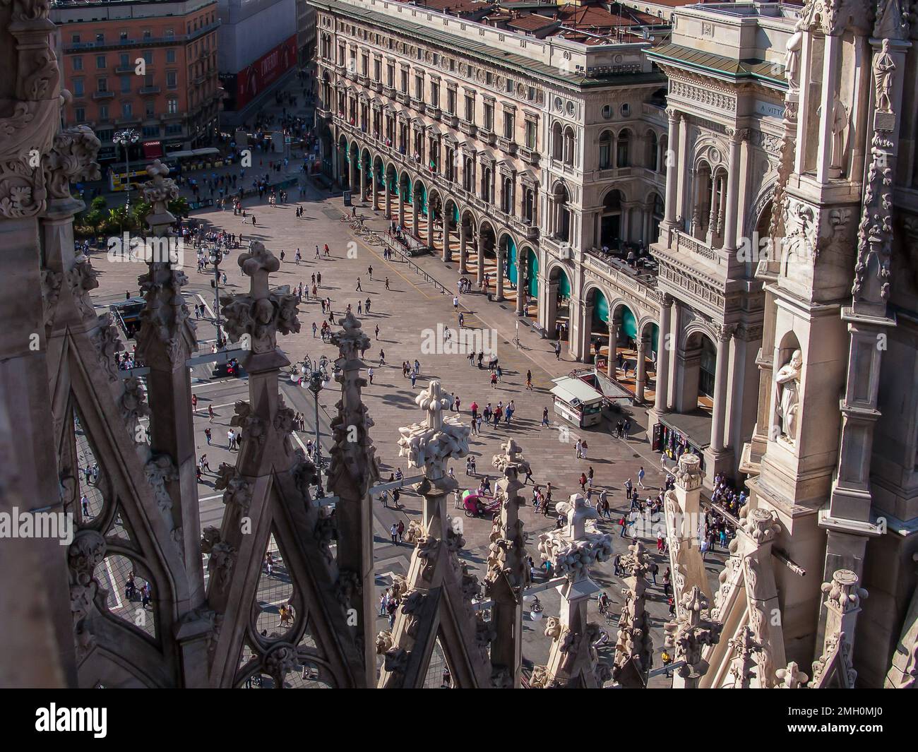 View of the Piazza del Duomo from the roof of the Cathedral of the ...
