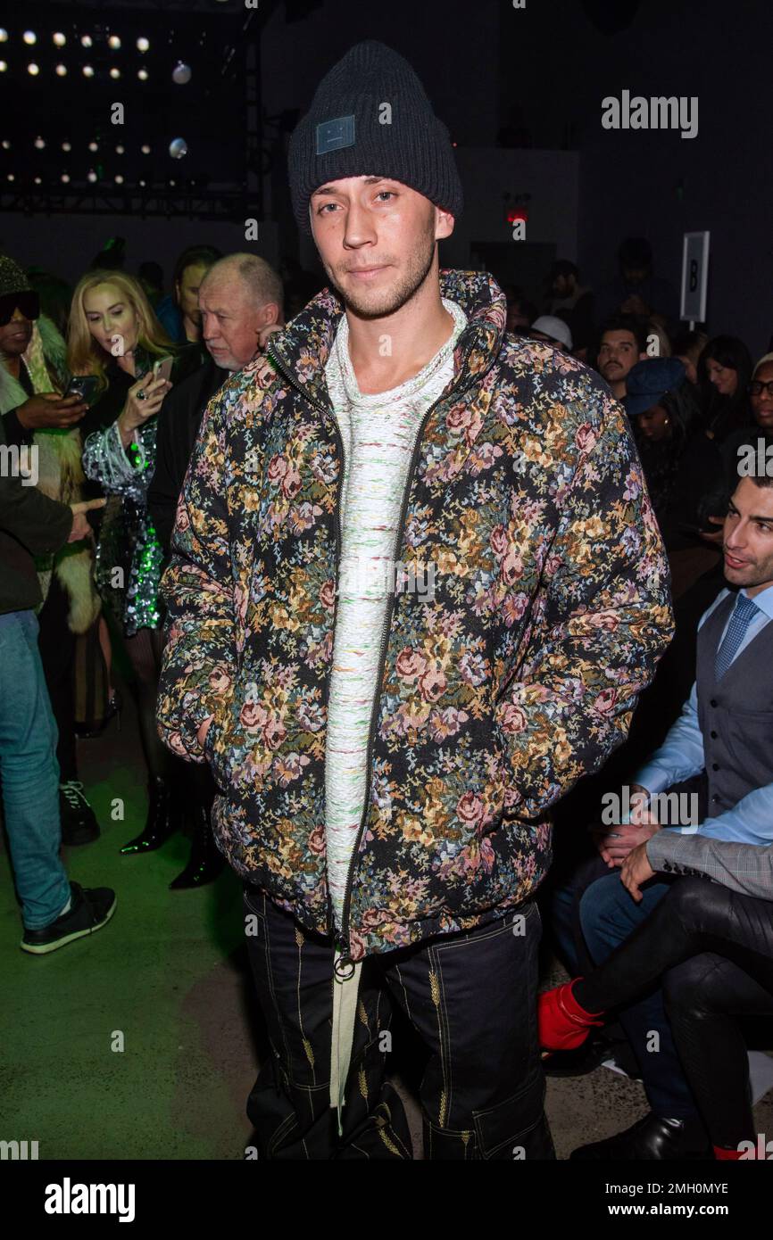 Samuel Krost attends the Christian Cowan fashion show at Spring Studios ...