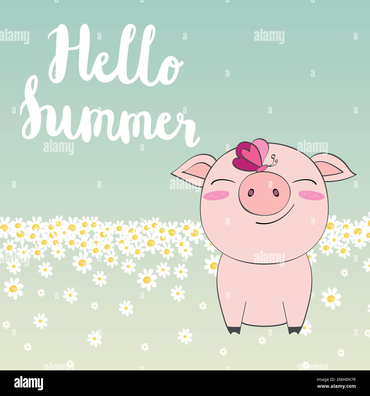 Vector Cute pig Stock Vector Image & Art - Alamy