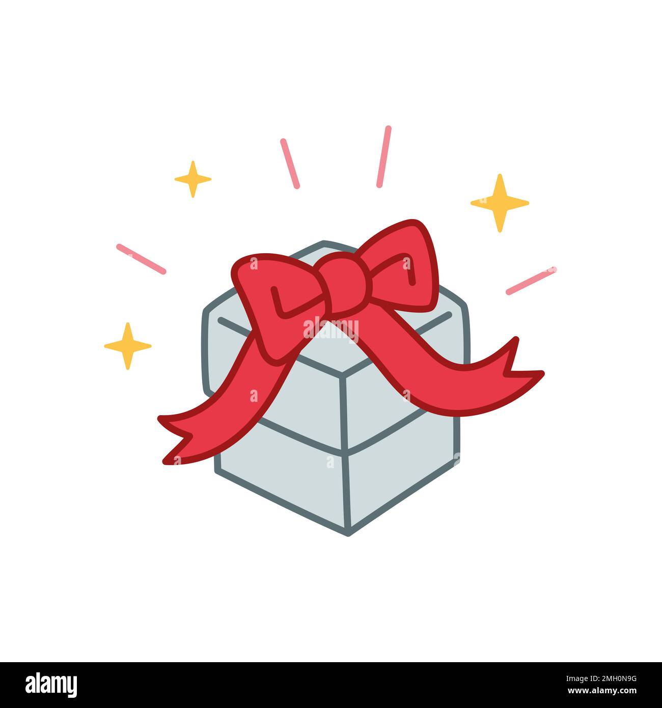 Hand drawn doodle gift box illustration. Symbol for Gift card, loyalty ...