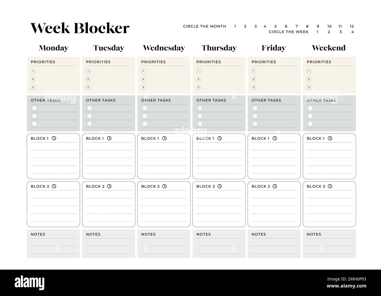 Time Blocking Planner, Time Boxing, Time Management, Printable Planner ...