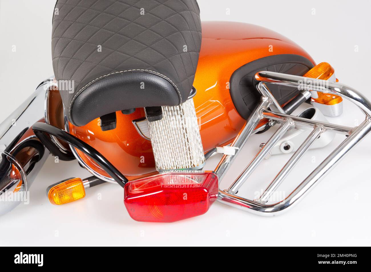 motorbike some detail parts seat tank filter exhaust rear light ...