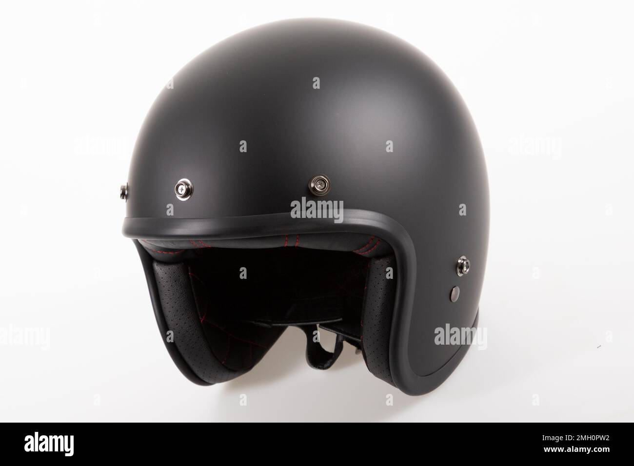 Open face old school motorcycle helmet black vintage for retro ...