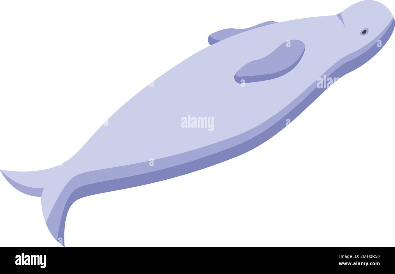 Sea dugong icon isometric vector. Ocean baby. Underwater mammal Stock ...
