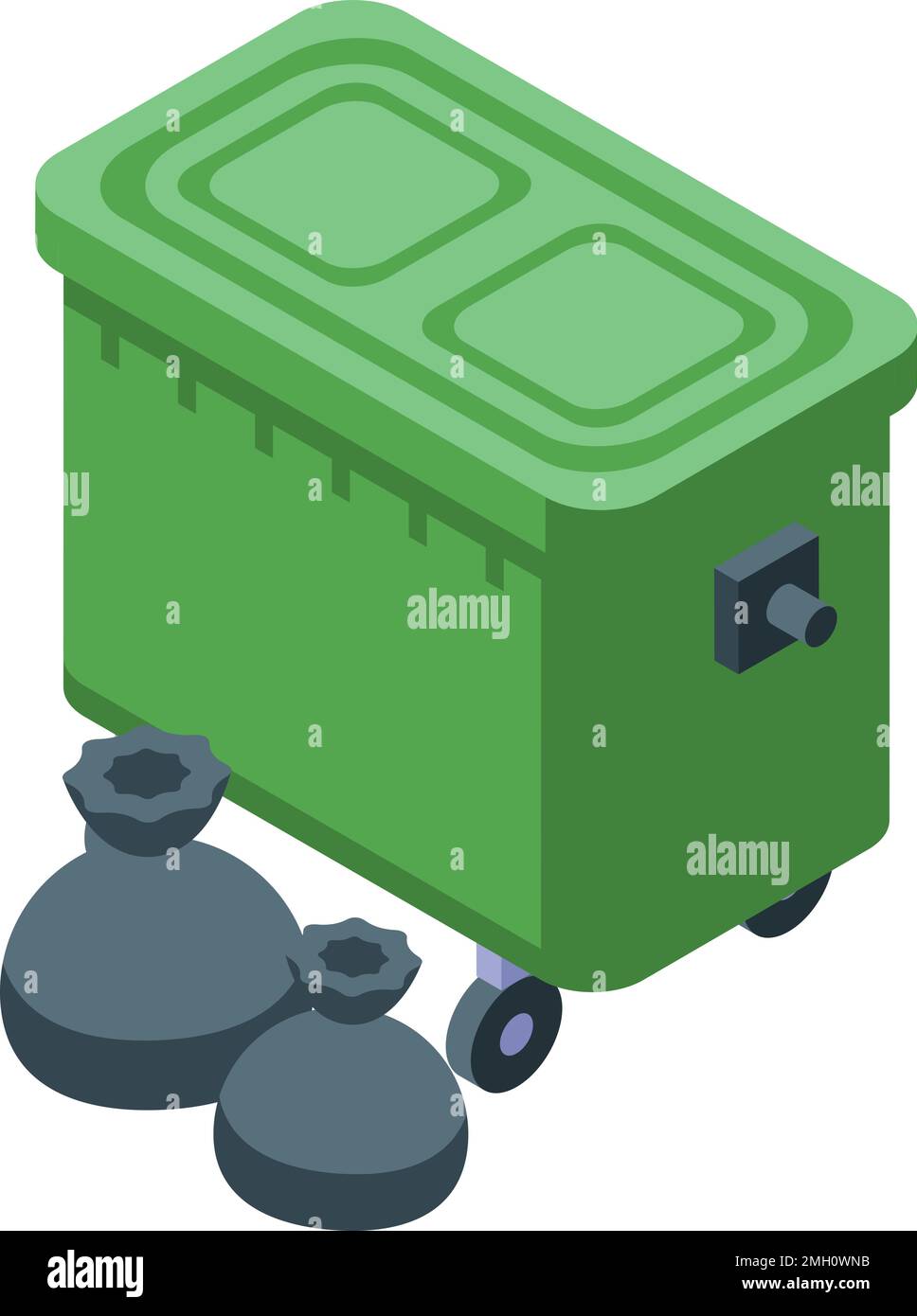 Garbage box icon isometric vector. Trash bin. Plastic rubbish Stock ...