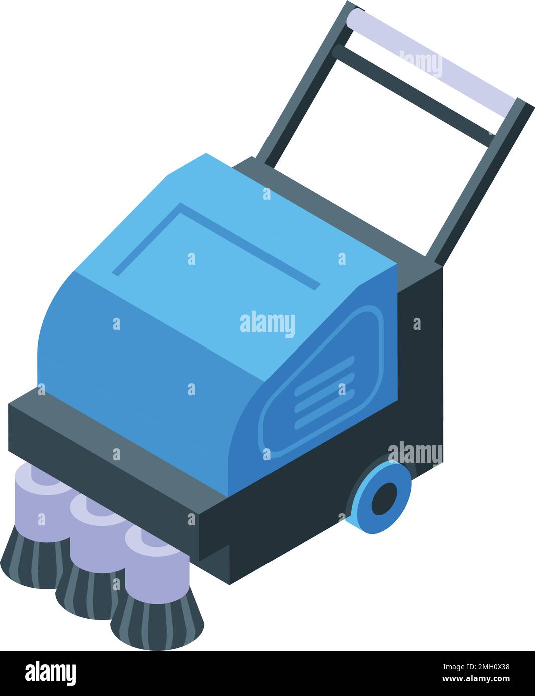 Home sweeper icon isometric vector. Machine cleaning. Dust vehicle ...