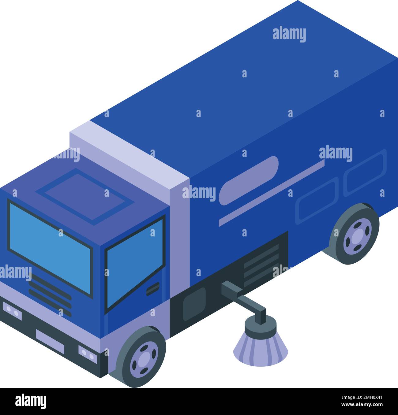 Garbage sweeper icon isometric vector. Street truck. Urban vacuum Stock ...