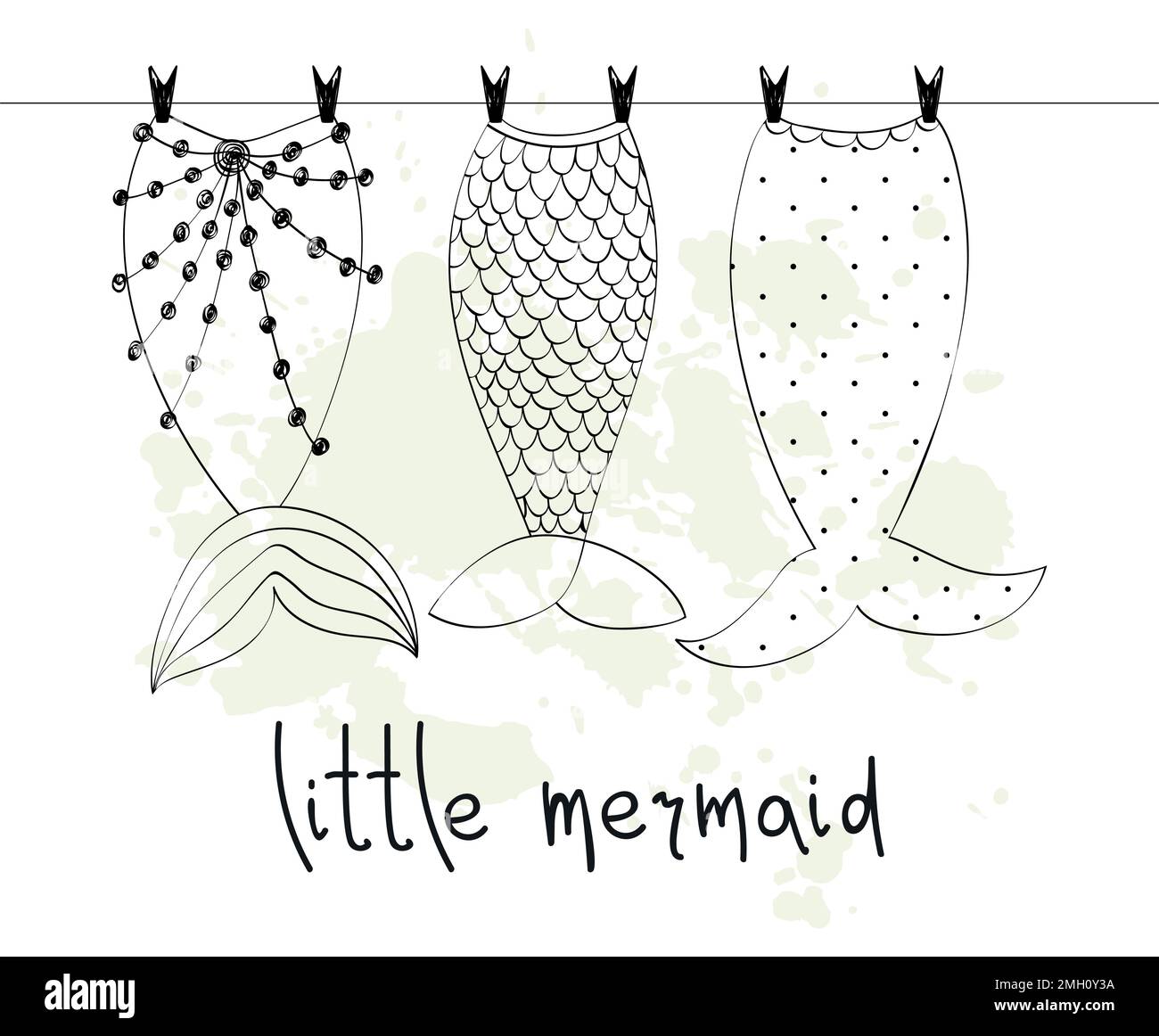 Vector cute mermaids Stock Vector Image & Art - Alamy