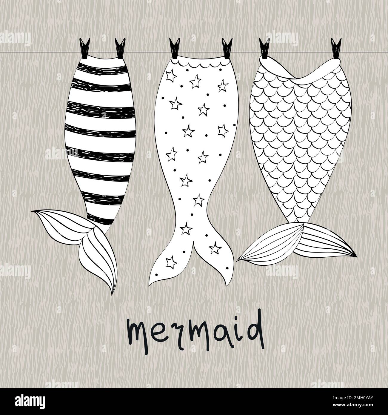 Mermaid tails Stock Vector Images - Alamy