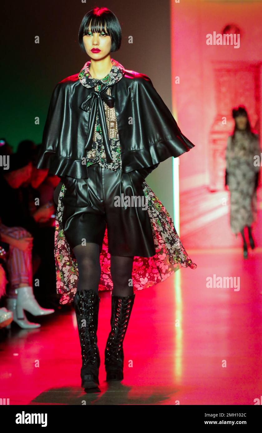 The latest fashion creation from Anna Sui is modeled during New York's ...