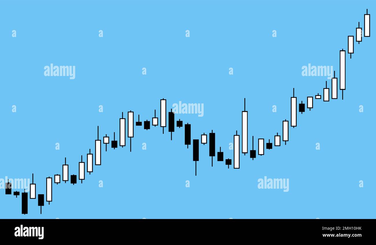 Candlestick graph. Stock market trading chart, also used for currency ...