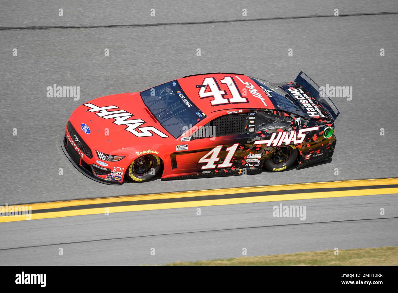 Cole Custer (41) makes his way through Turn 4 during NASCAR Daytona 500 ...