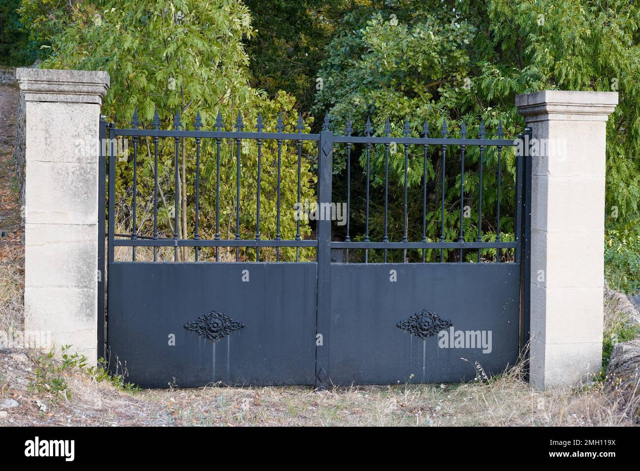 portal street old entrance ancient home steel dark black metal retro ...